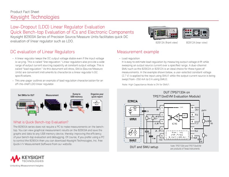 Low-Dropout (LDO) Linear Regulator Evaluation PDF Asset Page | Keysight